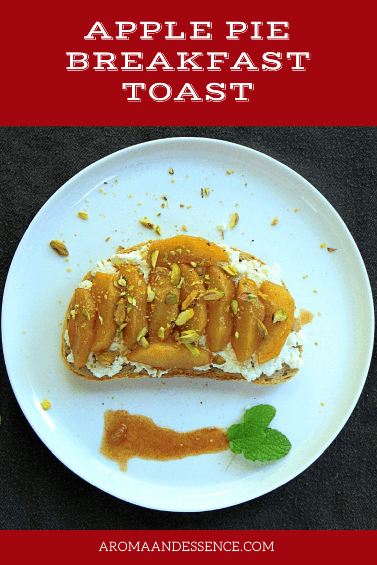 Healthy Apple Pie Ricotta Toast - Aroma and Essence